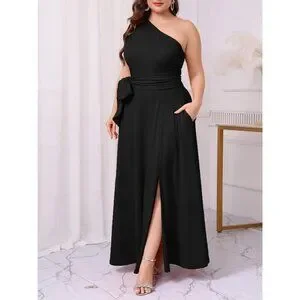 Dresses | Womens One Shoulder Belted Maxi Dress Long Formal Wedding ...